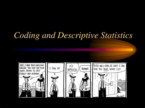 Ppt Coding And Descriptive Statistics Powerpoint Presentation Free