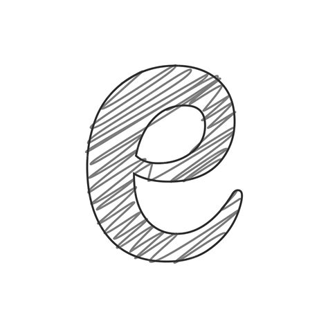Premium Vector A Sketch Of A Letter E