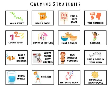 Calming Down Strategies Poster Calm Down Chart Coping Skills Poster