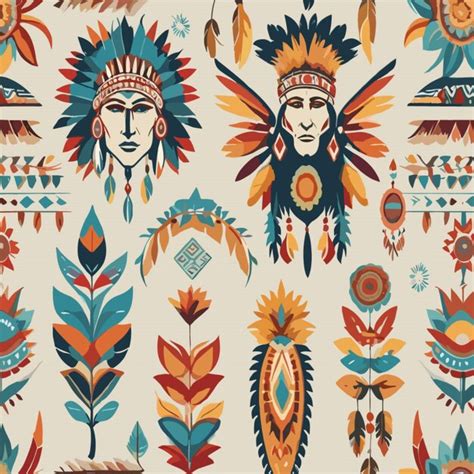 Premium Vector Native American Pattern Vector