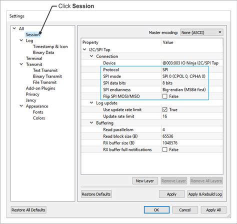 SPI Mode Screenshots