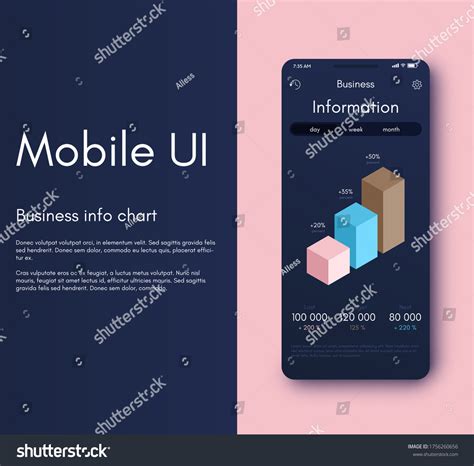 Mobile Application Infographic Interface Ui Design Stock Vector Royalty Free 1756260656