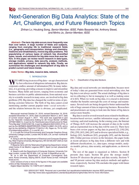 Pdf Next Generation Big Data Analytics State Of The Art Challenges And Future Research Topics