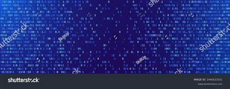 Blue Binary Data Software Programming Code Stock Vector Royalty Free