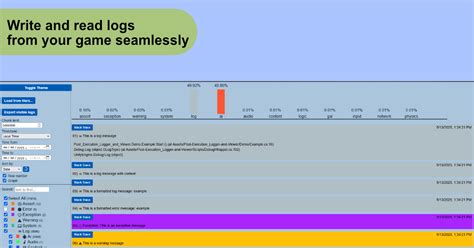 Post Execution Logger And Viewer Utilities Tools Unity Asset Store