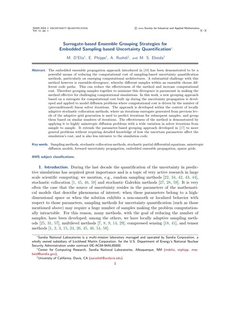 Pdf Surrogate Based Ensemble Grouping Strategies For Embedded Sampling Based Uncertainty Pdf Surrogate Based Ensemble Grouping Strategies For Embedded Sampling Based Uncertainty