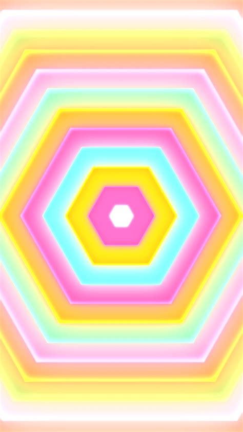 Seamless Loop Hexagonal Pattern In Glowing Neon Gradients Vertical Background 38282264 Stock