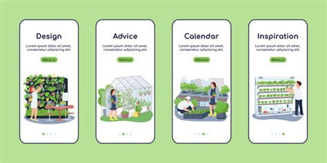 Farming Agriculture Onboarding Mobile App Screen Vector Image