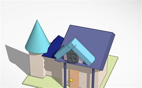 3d Design Tried To Make A House Using A 50 By 50 Workplane Tinkercad