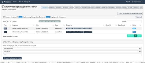 Managing Intervention And Recognition Entries Pstracker