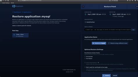 Backup And Restore Of K8s Using K10 And Kanistermutating Web Hooks