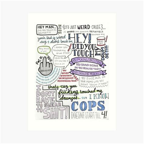 Step Brothers Did You Touch My Drum Set Art Print For Sale By Anessabyer Redbubble