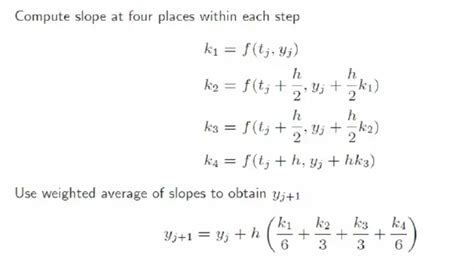 How Do I Implement 4th Order Runge Kutta Method In Ampl Support Ampl Discourse