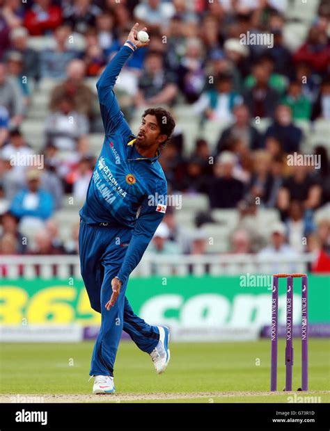Sri Lankas Sachithra Senanayake Bowling During The One Day