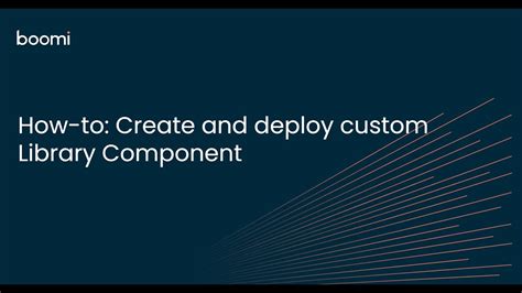 How To Create And Deploy Custom Library Component Youtube