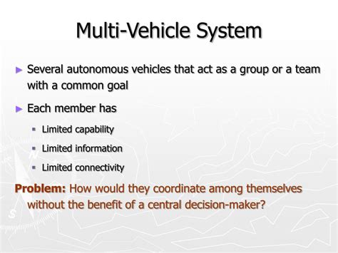 Ppt Rendezvous And Coordination In Multi Vehicle Systems Powerpoint