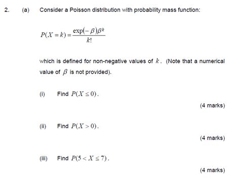 Solved A Consider A Poisson Distribution With Probability Chegg