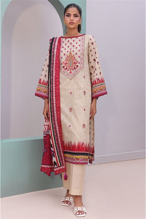 Cambric Embroidered Shirt Dupatta 2 Piece Women Unstitched