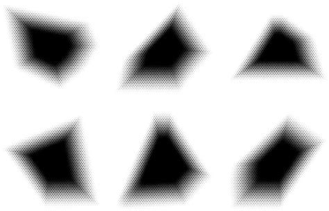 Halftone Hexagon Pattern Reprographic Technique Vector Image