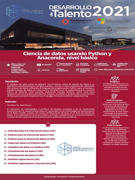 Ciencia De Datos Usando Python Y Anaconda Nivel Básico Pdf Ciencia De Datos Python