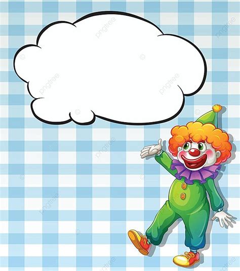 A Clown With Empty Callouts Think Cartoon Host Vector Think Cartoon