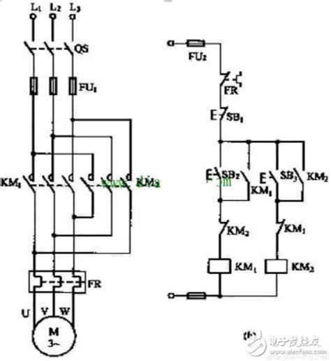 正转反转电路图设计正转与反转的电路图电动机正反转电路图大山谷图库