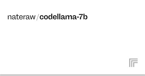 Nateraw Codellama 7b Run With An API On Replicate