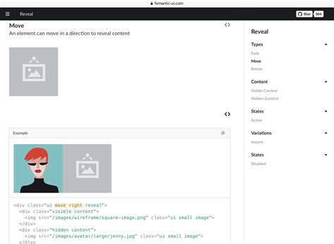 Reveal Type Move Right Inconsistent · Issue 689 · Fomanticfomantic Ui · Github