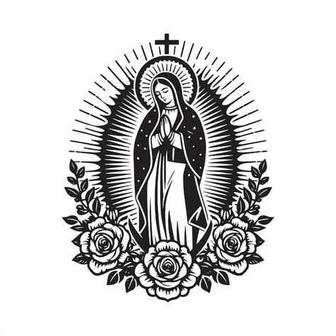 Virgin Mary Svg Premium Ai Generated Vector
