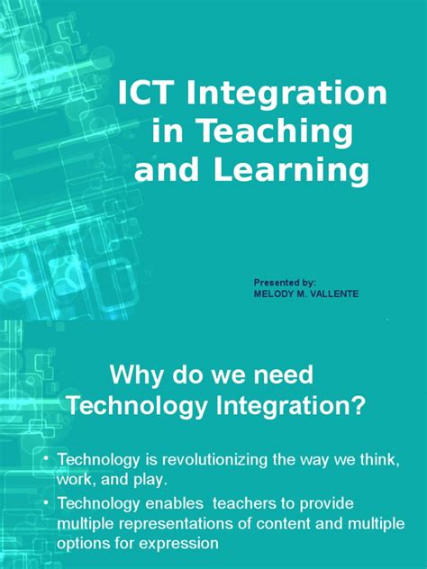 Ict Integration In Teaching And Learning Pdf Educational Technology Pedagogy