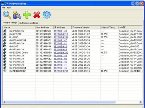 Directory Default IP Camera Addresses