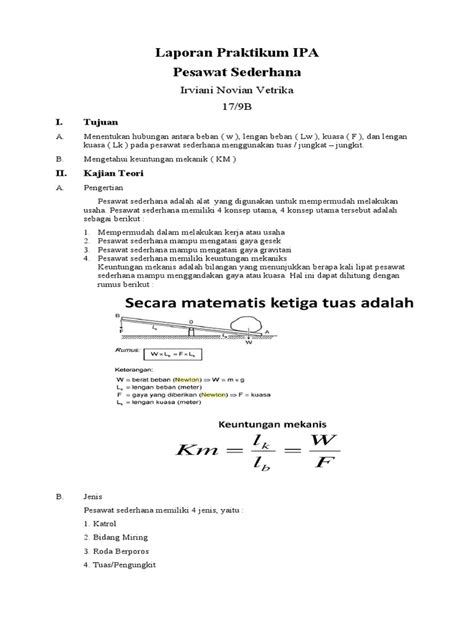 Laporan Praktikum Ipaa Pdf