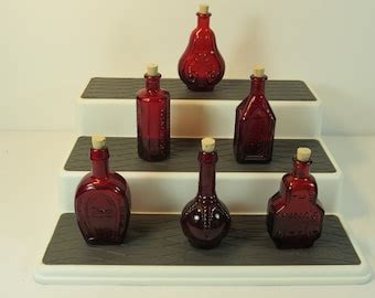 Miniature Wheaton Ruby Red Glass Bottle Tuckahoe Country 1891 Babe 2 5h USA Ink Jar