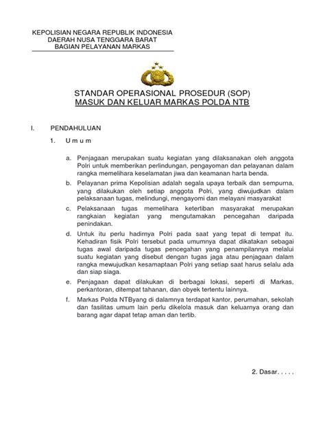 Sop Pam Mako Yanma 2016 Pdf