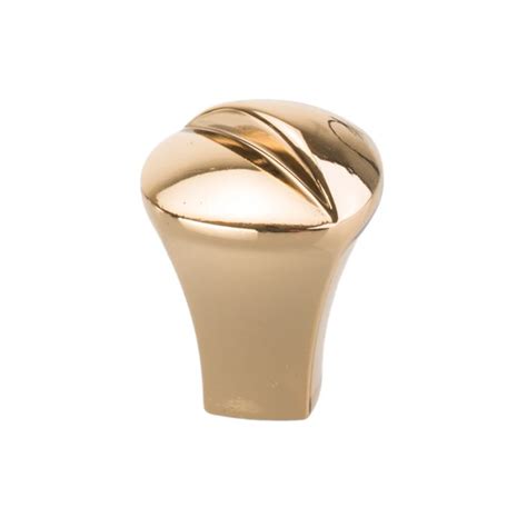 Cabinet Knob Milo Bright Brass Qualityfittings