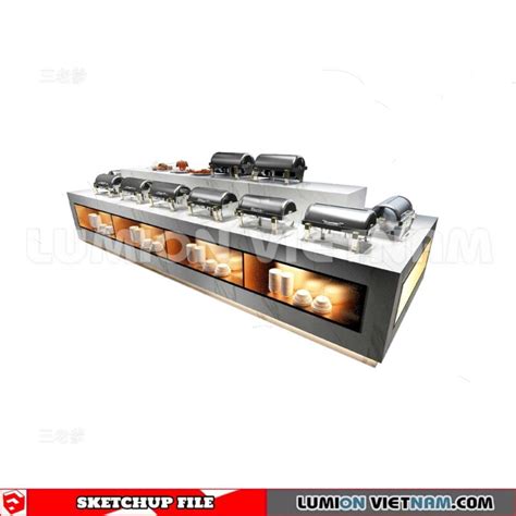 240717 Buffet Counter Sketchup 3d Models