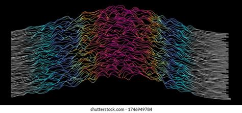 Generative Art Data Visualization Simplex Noise Stock Vector Royalty