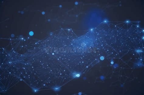 Blue Technology Abstract Background Of Connection Network Stock Illustration Illustration Of