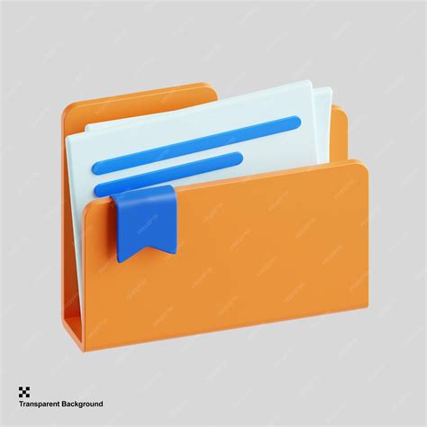 Ilustración De Renderizado 3d De Carpeta De Documentos Archivo Psd