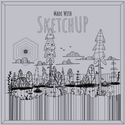 Sketchup 2021 Was Used To Model And Animate This Stylized Environment