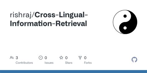 GitHub Rishraj Cross Lingual Information Retrieval
