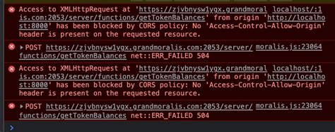 Cors Problem And Data Limit Technical Issue Reporting Moralis Web3