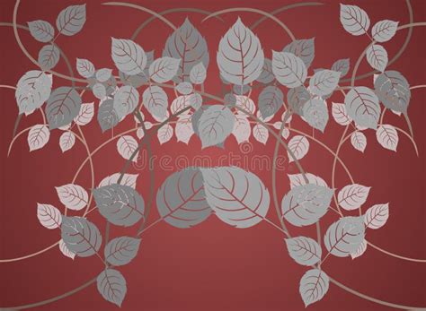 Leaf Pattern On A Brown Background Stock Illustration Illustration Of