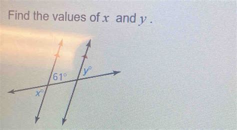 Find The Values Of X And Y Geometry