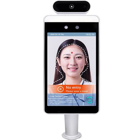 8” Face Recognition Temperature Measurement Mairs Europe Security Gates