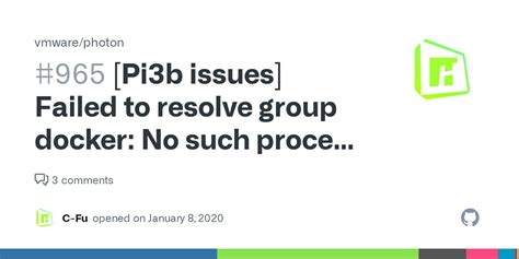 Pi3b Issues Failed To Resolve Group Docker No Such Process And Ssh