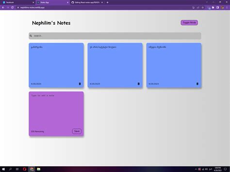 Github 13nephilimmreact Notes App