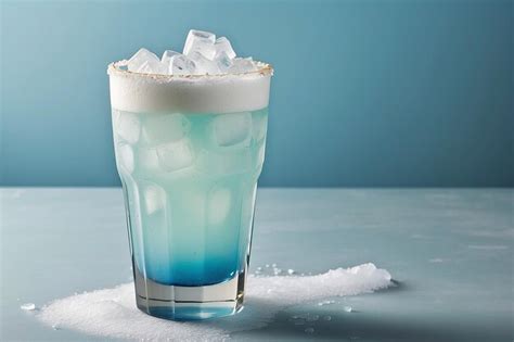 Premium Photo Frosty Beverage In Glass With Salty Rim