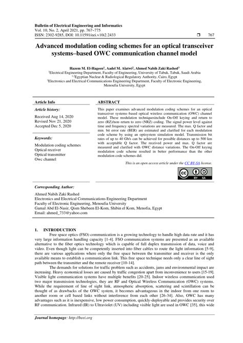 pdf advanced modulation coding schemes for an optical transceiver