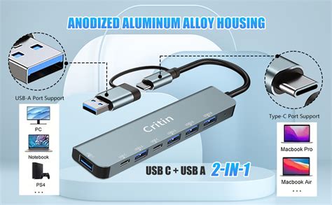 Usb Hub In Multi Port C Hub Ultra Slim Portable Usb C With Usb C Data Ports Usb And